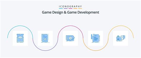 Game Design And Game Development Blue 5 Icon Pack Including File Code Program Game New