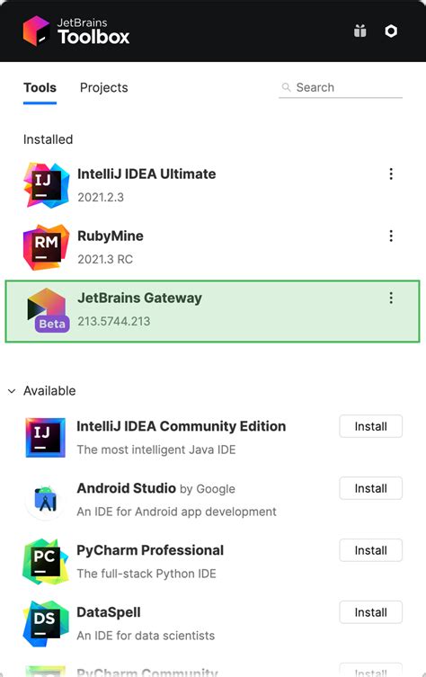 Jetbrains Gateway Installation Scenarios Rubymine Documentation