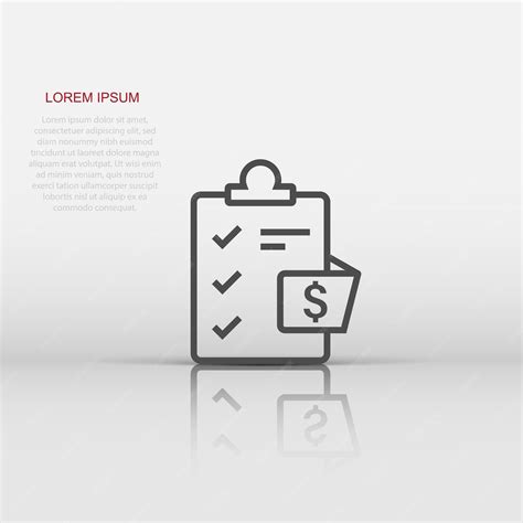 Premium Vector Document Checklist Icon In Flat Style Report Vector Illustration On White