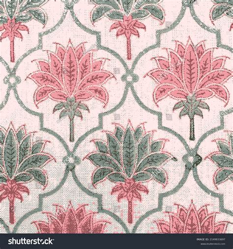 Ajrakh Pattern Block Print Pattern Batik Stock Illustration 2149833697 Shutterstock