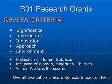 PPT R01 NIH Grants PowerPoint Presentation Free Download ID 691532