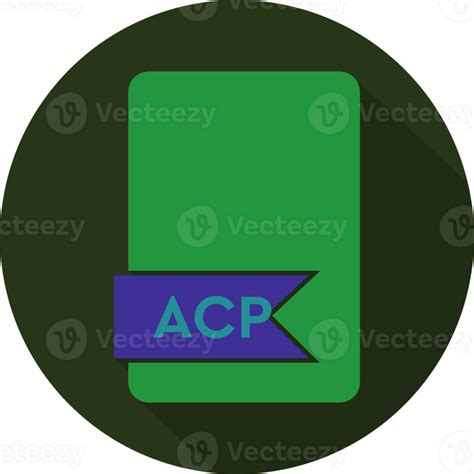 Acp File Format Icon Blue Ribbon Fill Circular Shape PNG