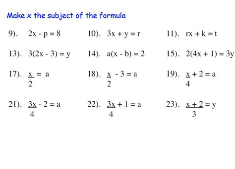 Change The Subject Of A Formula Rearrange Formula Teaching Resources