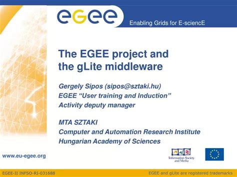 Ppt The Egee Project And The Glite Middleware Powerpoint Presentation