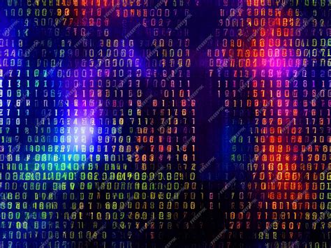 Premium Photo Colorful Binary Code Abstract Background In Dark Background High Quality Image