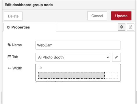 Create A Dashboard Node RED AI Photo Booth Workshop