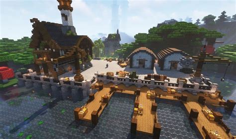 Medieval Style Docks Minecraft Castle Minecraft Architecture