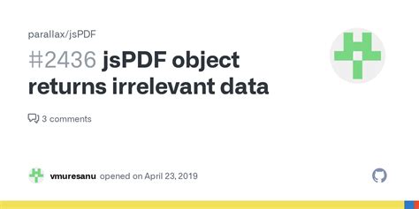 jspdf object returns irrelevant data · issue 2436 · parallax jspdf · github