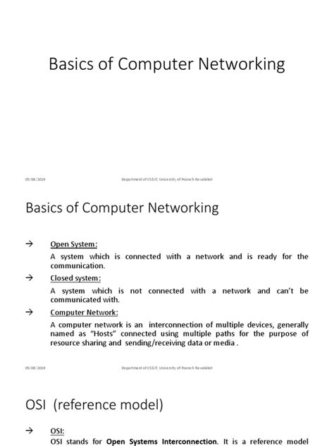 Basics Of Computer Networking Pdf Osi Model Port Computer Networking