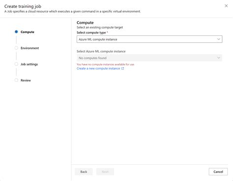 Create A Training Job With The Job Creation Ui Azure Machine Learning