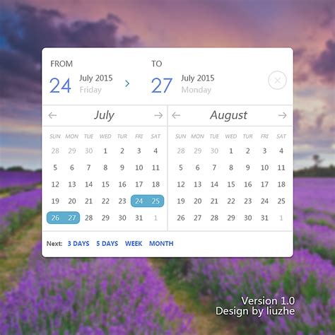 日期选择器ui设计一枚 Sherlocklau 站酷zcool