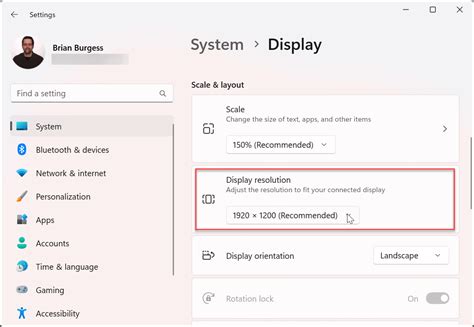 Windows Display Settings