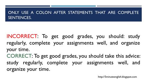 Punctuation Guide COLONS EnglishLanguageSpecialists