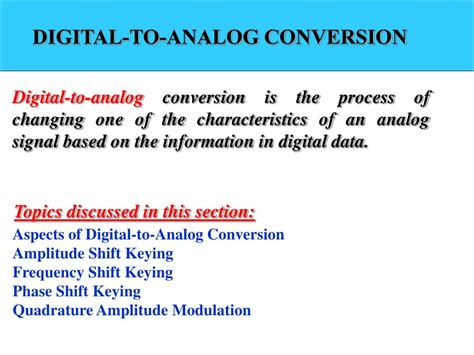 PPT DIGITAL TO ANALOG CONVERSION PowerPoint Presentation Free Download ID 5194200