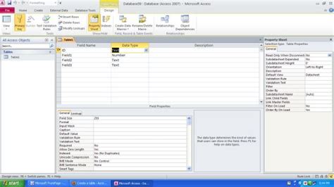 How To Set Other Field Properties In Access 2010