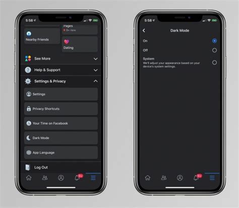 Facebook เรมปลอย Dark Mode ใหผใช iOS ใชงานบางแลว
