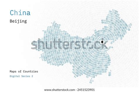 Map China Depicted Zeros Ones Form Stock Vector Royalty Free 2451523901 Shutterstock