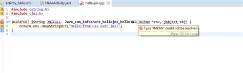 Android Error Type Jnienv Could Not Be Resolved Stack Overflow