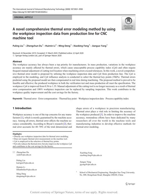 A Novel Comprehensive Thermal Error Modeling Method By Using The