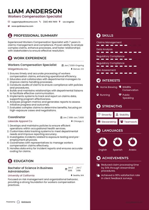10 Workers Compensation Specialist Resume Samples And Templates For 2025