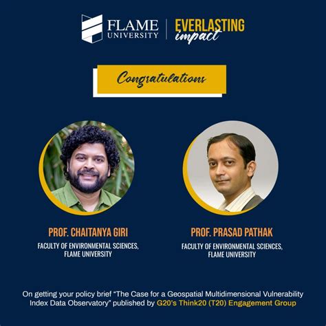 flame university on linkedin congratulations to prof chaitanya giri and prof prasad pathak both…