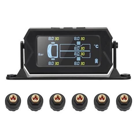 Truck Tpms Wheels External Sensor Tyre Pressure Monitoring Truck Solar Wireless System Bar At