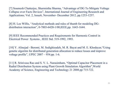Optimal Placement And Sizing Of Capacitor Banks Based On Voltage Profile And Losses And Effects