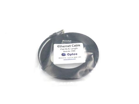 Optec 15 Ft Flat Cat 5e Ethernet Cable