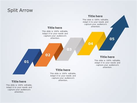 Split Arrows PowerPoint Template SlideUpLift