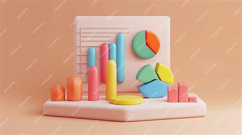 Premium Photo 3d Rendering Of A Colorful And Abstract 3d Bar Graph The Graph Is Made Up Of A