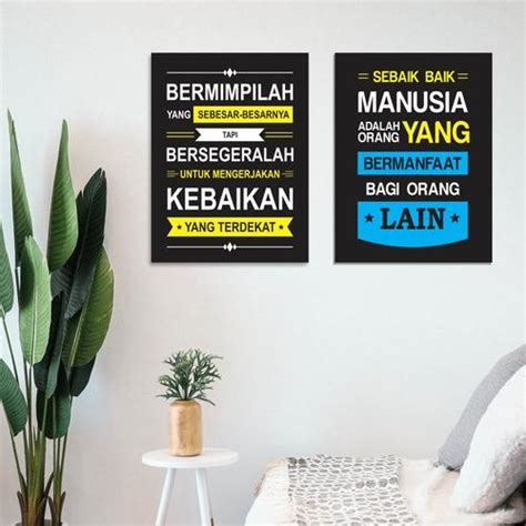 Jual Wall Decor Paster Besar Hiasan Dinding Kata Kata Bijak 5 Varian Kt4 30 X 40 Kab