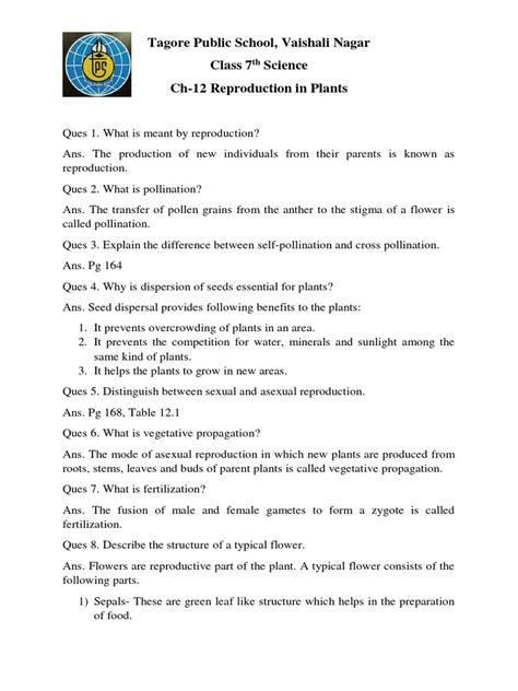 7th Science Ch 12 Ques Ans Pdf