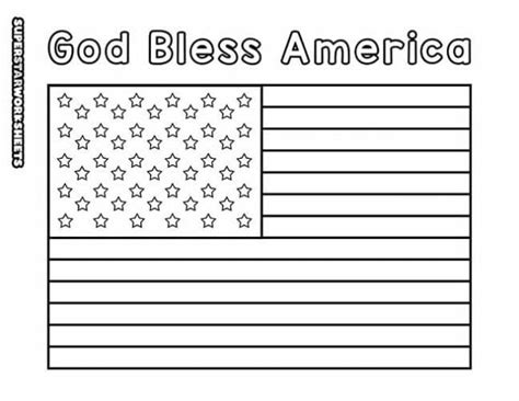 American Flag Coloring Pages Free Printables Superstar Worksheets