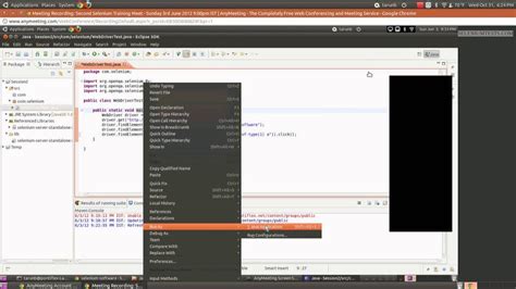 2nd Selenium Training Session Beginning With Webdriver And Testng Youtube