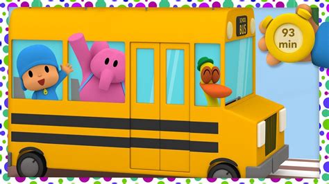🚌 Pocoyo And Nina Use The Bus To Go To School [93 Min] Animated Cartoon