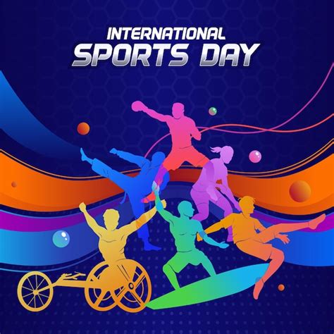Premium Vector Happy National Sports Day Sports Day Vector Illustration