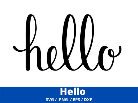Hello SVG Hello PNG Hellow DXF Hello Cut File Hand Etsy Australia