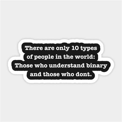 Binary Binary Code Sticker TeePublic