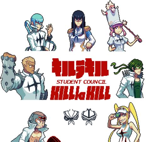 Kill La Kill Pixelart Student Council By Frario On Deviantart