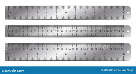 Metal Ruler Dual Measurements Rulers With Precise Metric And Imperial