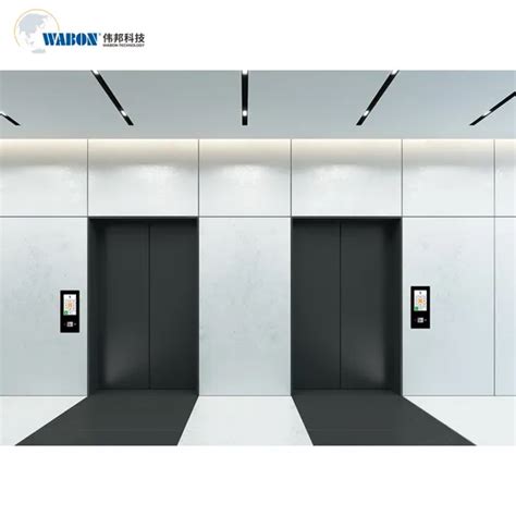 7 Inch Black Glass Touchscreen Elevator Floor Selector With Qr Code Recognition Multimedia