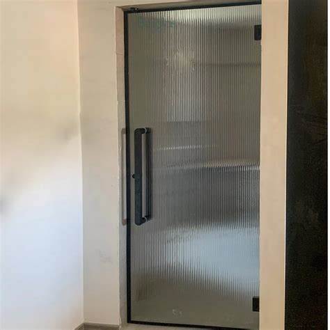 Tempered Fluted Glass Door Textured Glass Door Glass Bathroom Door