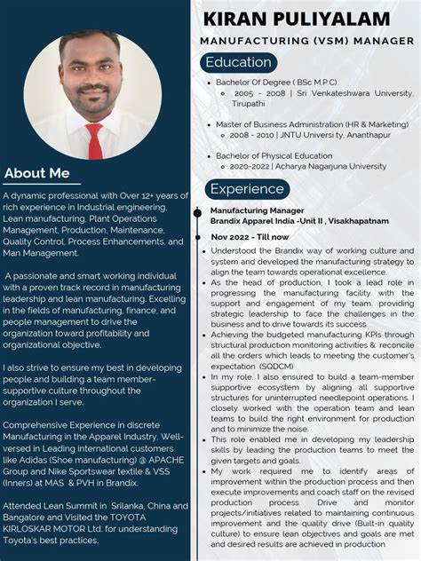 Kiran Puliyalam Pdf Lean Manufacturing Performance Indicator