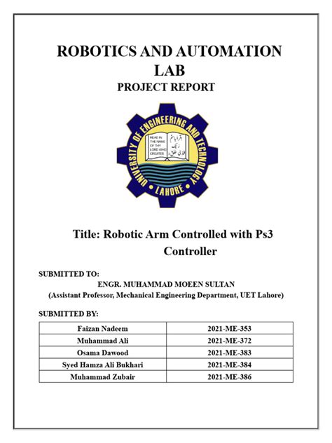 Ram Lab Project Report Group 16 Pdf Robotics Microcontroller