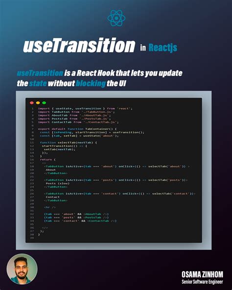 Osama Zinhom 🛡️ على Linkedin Osamacodereview Hookswithosama Reactjs Reacthooks Usetransition
