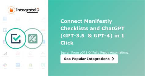 How To Integrate Manifestly Checklists ChatGPT GPT 3 5 GPT 4 1