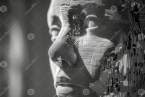 Concept Of Artificial Intelligence Or Ai Human Face With Binary Codes Dots And Lines Ai