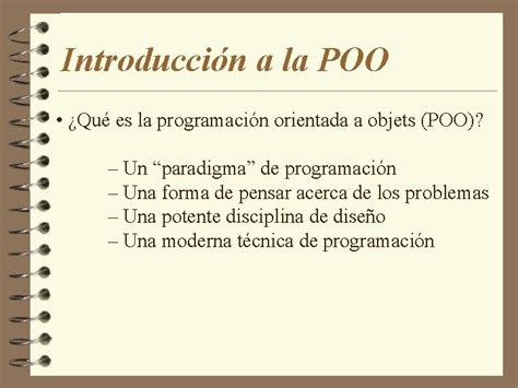 Introduccin A La Poo Qu Es La Programacin