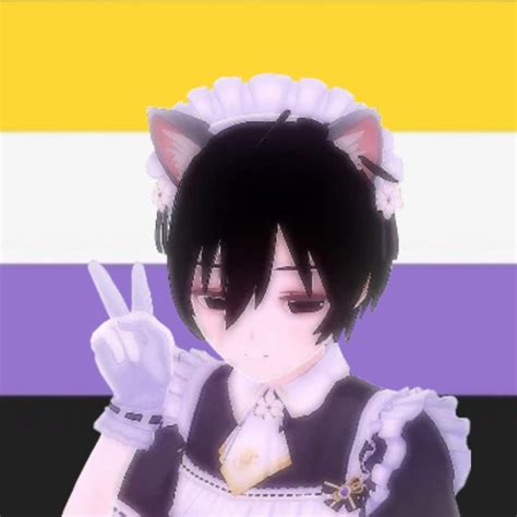 Non Binary Maid Icon Pfp Anime Cat Boy Vr Anime Anime Cat