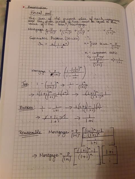 Amortisation Formula Proof Part One Math Help Math Formula